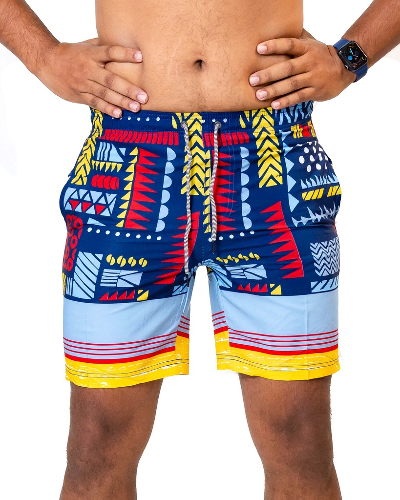 RETRO PRINT SWIM TRUNKS | Activewear + Swim